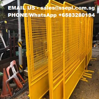 Yellow Color Construction Temporary Fence - SSEPL